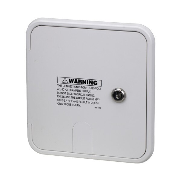 B&B Molders Locking Electric Hatch, White