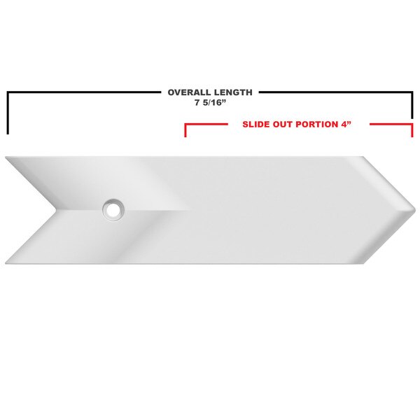 B&B Molders 4" Straight Corner Slide-Out Extrusion Cover, Polar White