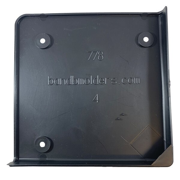 B&B Molders RV 5-1/8" Square Slide-Out Extrusion Cover, Black