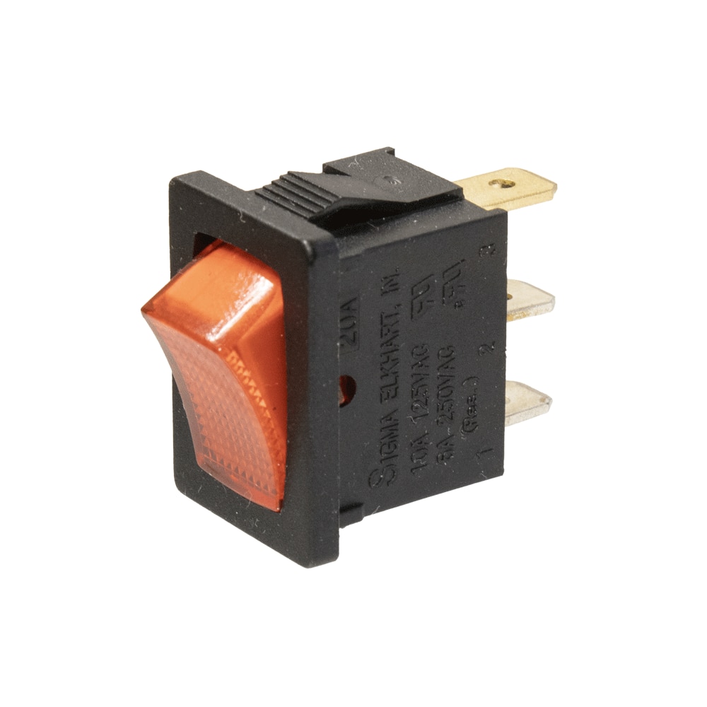 Sigma Switches Mini Rocker Switch, Red Light with Black Trim