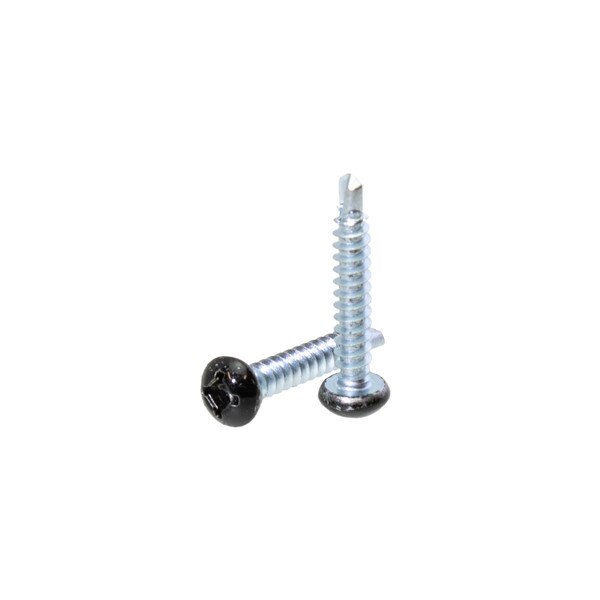 500 Pack - #8 x 1" Pan, Quad, T-2 Self Drilling - Black